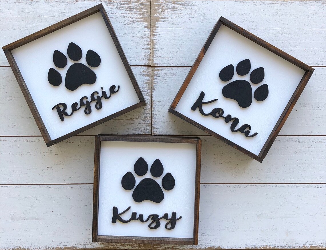 Personalized Dog Sign Unique Dog Sign Puppy Name Frame | Etsy