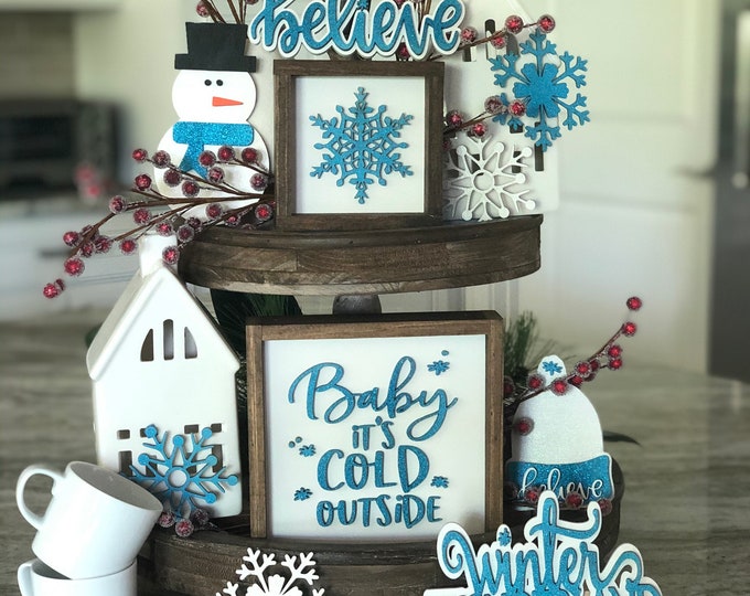 Winter Wonderland Bundle Baby It's Cold Outside Tiered Tray Holiday ...