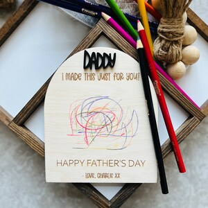 Father's Day DIY Sign Father's Day Drawing Gift Father's Day Card From ...
