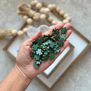 Mini Wooden Rustic Shamrocks Confetti 50 Pieces | St. Patrick's Day ...