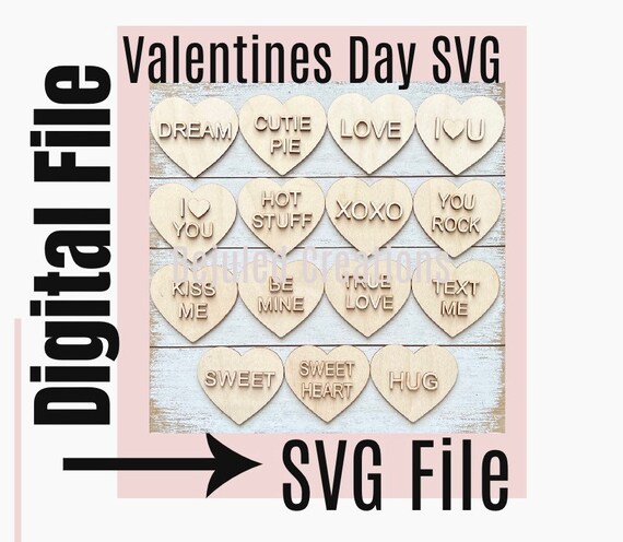 Valentines Svg Bundle Sweethearts Svg File Glowforge Files Svg