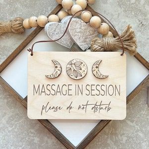Massage in Session Sign | Studio Signs | Esthetician Sign | Sign for ...