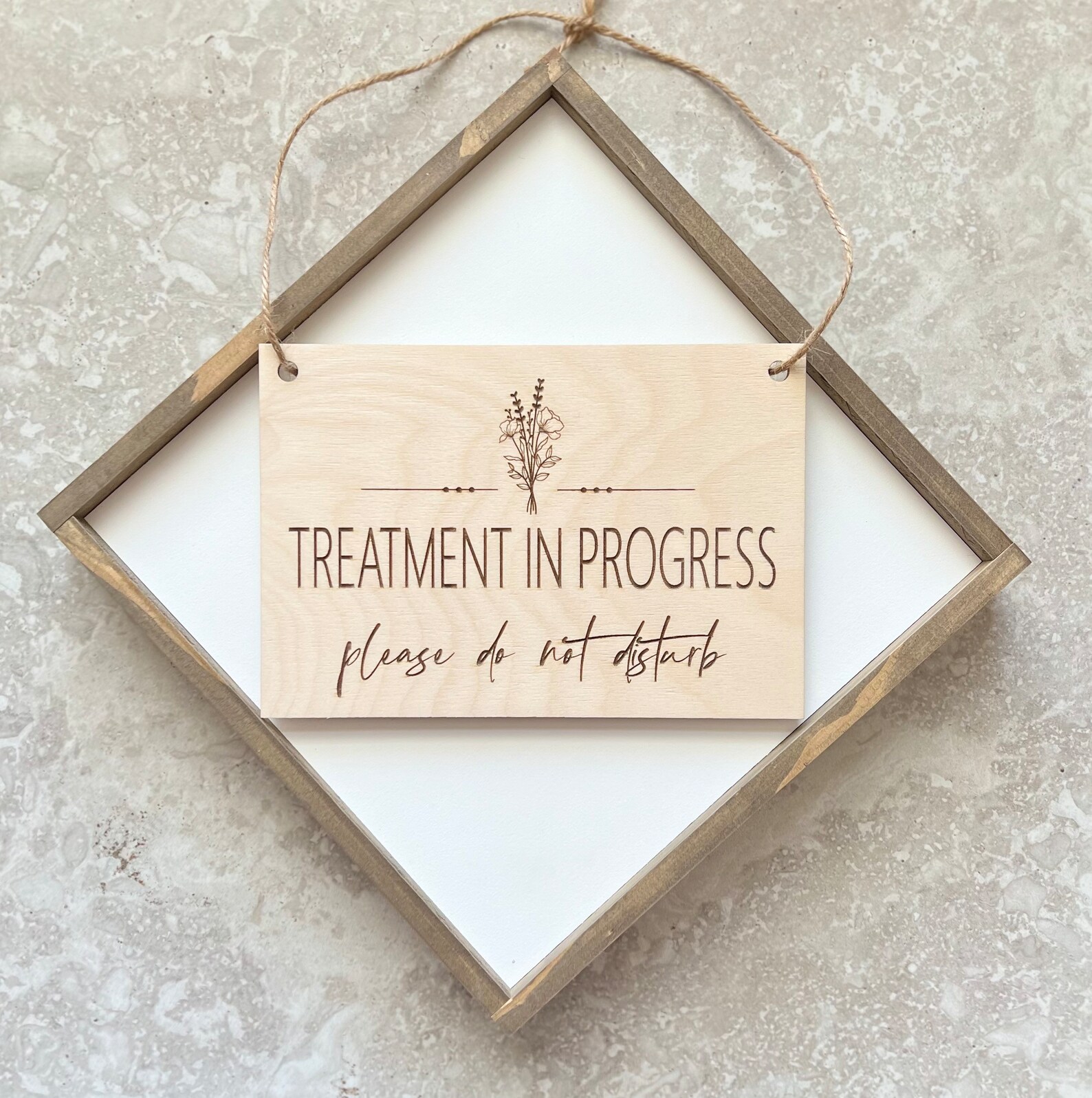 Engraved Flowers Please Do Not Disturb Sign |treatment in Session Sign ...