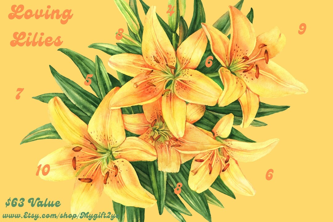 Digital Loving Lilies Savings Challenge - Etsy