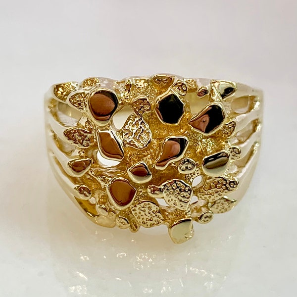 Gold Nugget Ring - Etsy