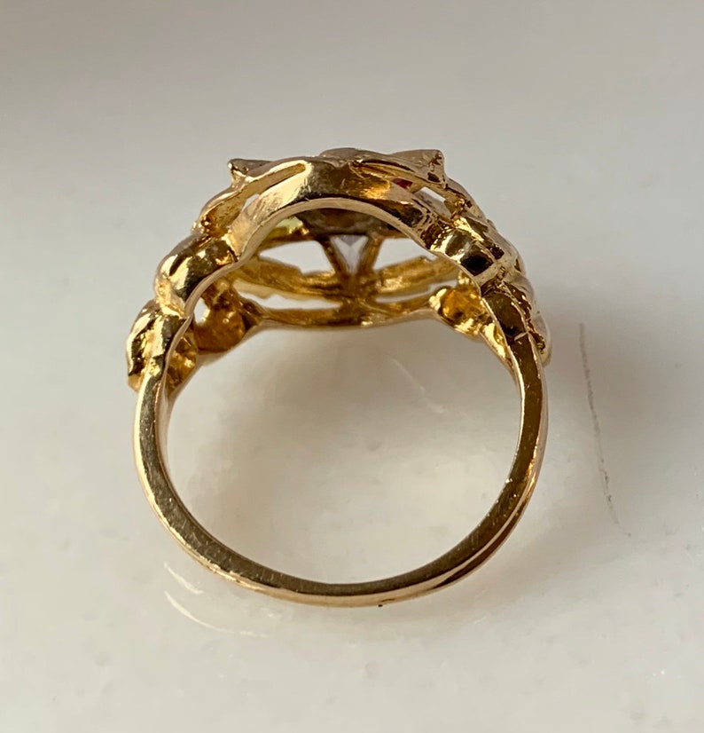 14ky Multi Stone Star Ring - Etsy