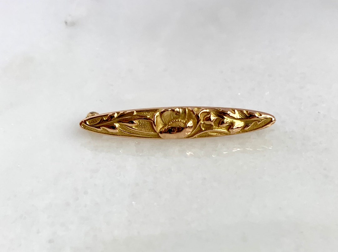 Lovely 14k Yellow Gold Brooch - Etsy