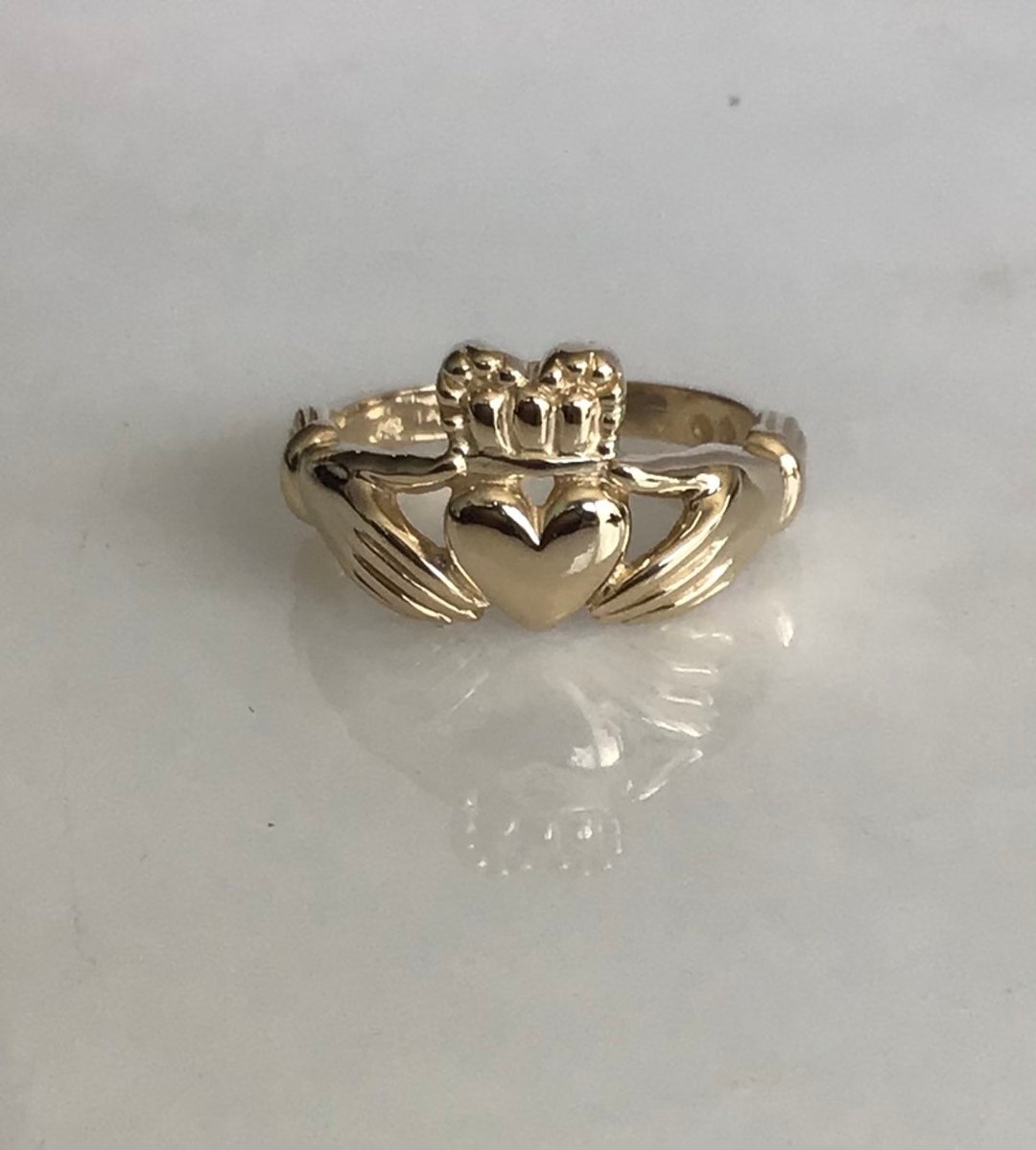 Man’s 14k Claddagh Ring - Etsy