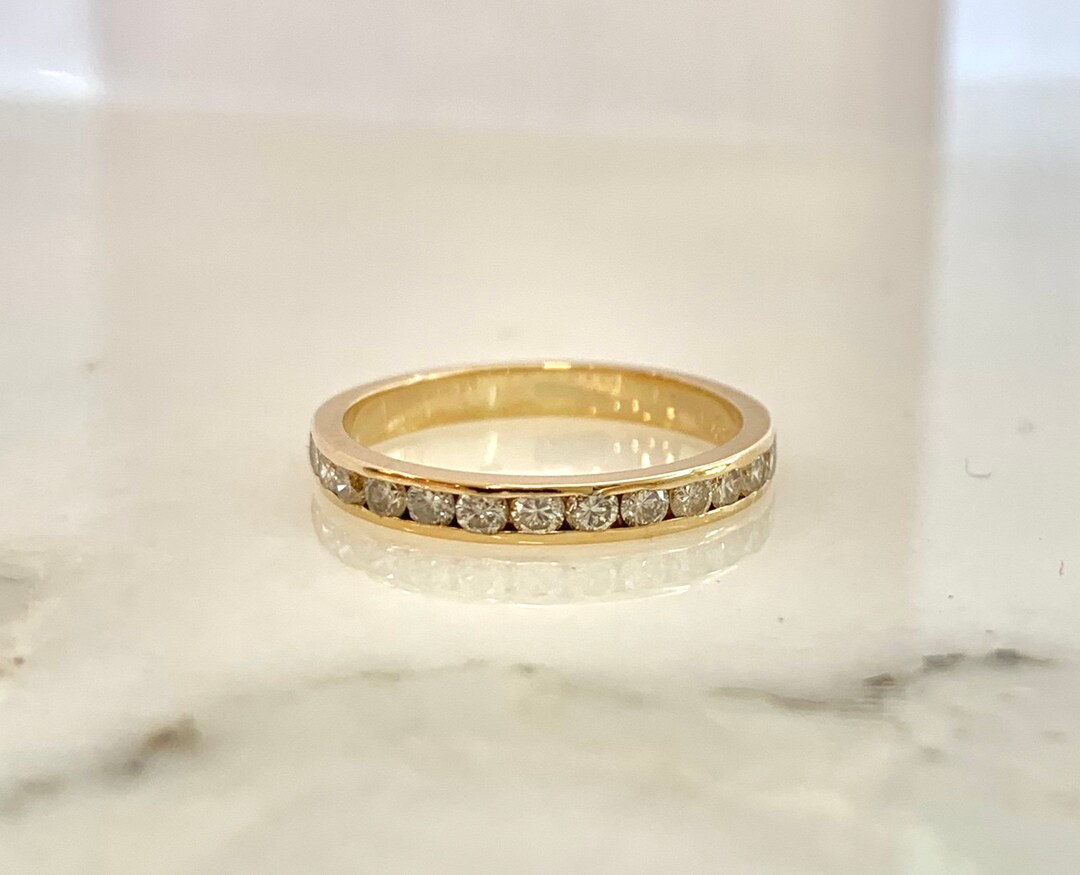 Beautiful 14k Yellow Gold Diamond Band - Etsy