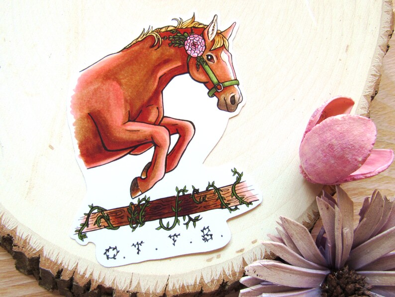 OTTB Sticker Thoroughbred Horse Decal Chestnut Equine - Etsy