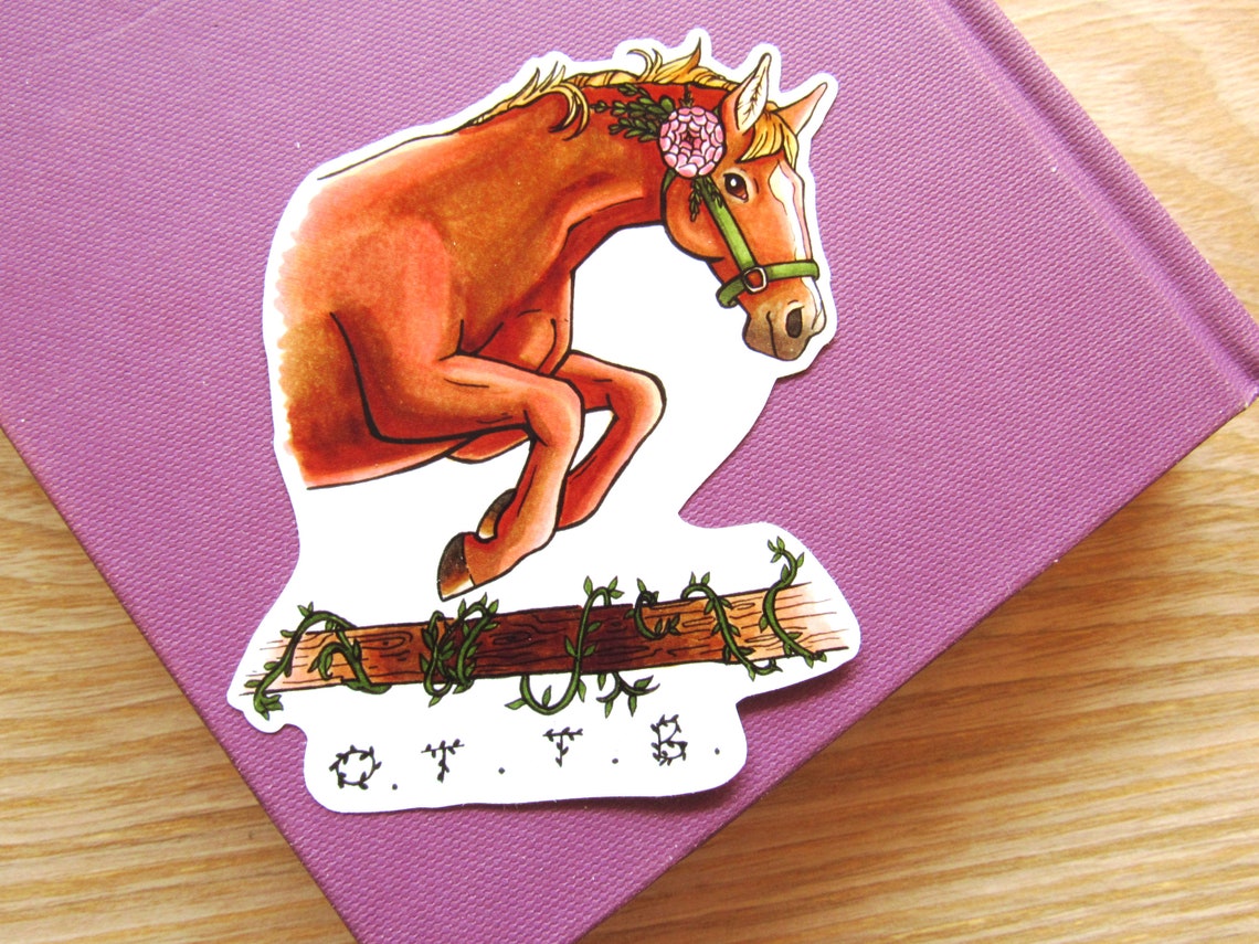 OTTB Sticker Thoroughbred Horse Decal Chestnut Equine - Etsy