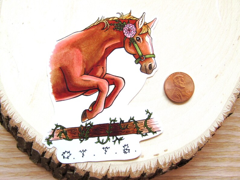 OTTB Sticker Thoroughbred Horse Decal Chestnut Equine - Etsy