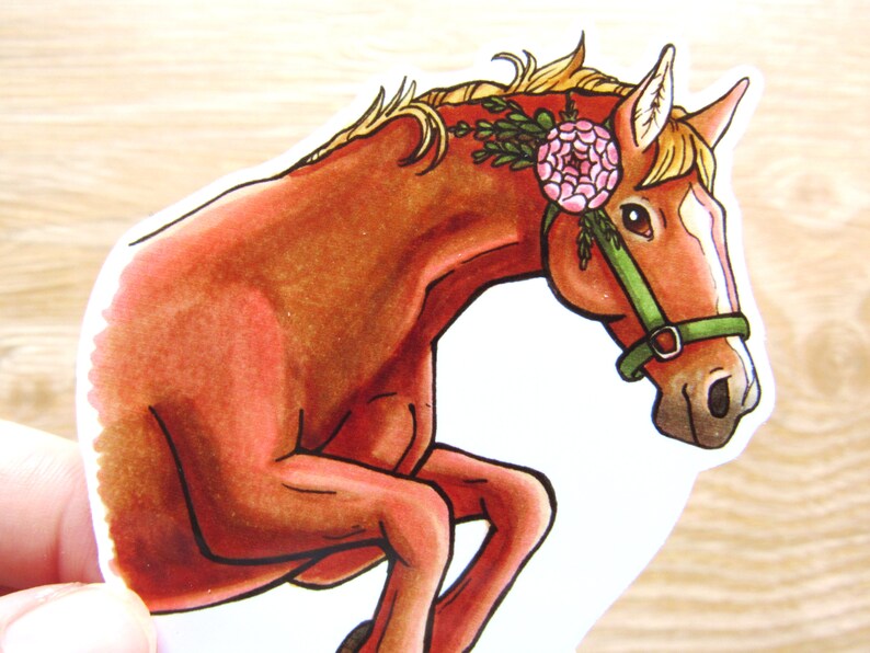 OTTB Sticker Thoroughbred Horse Decal Chestnut Equine - Etsy