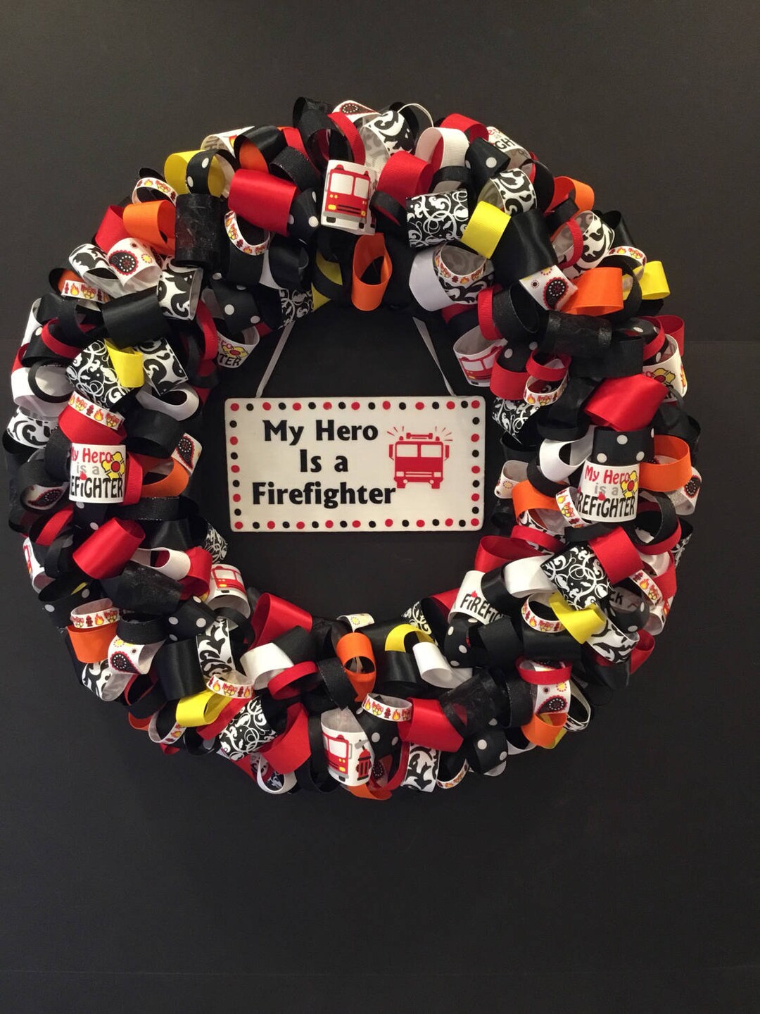 Firefighter Wreath - Etsy