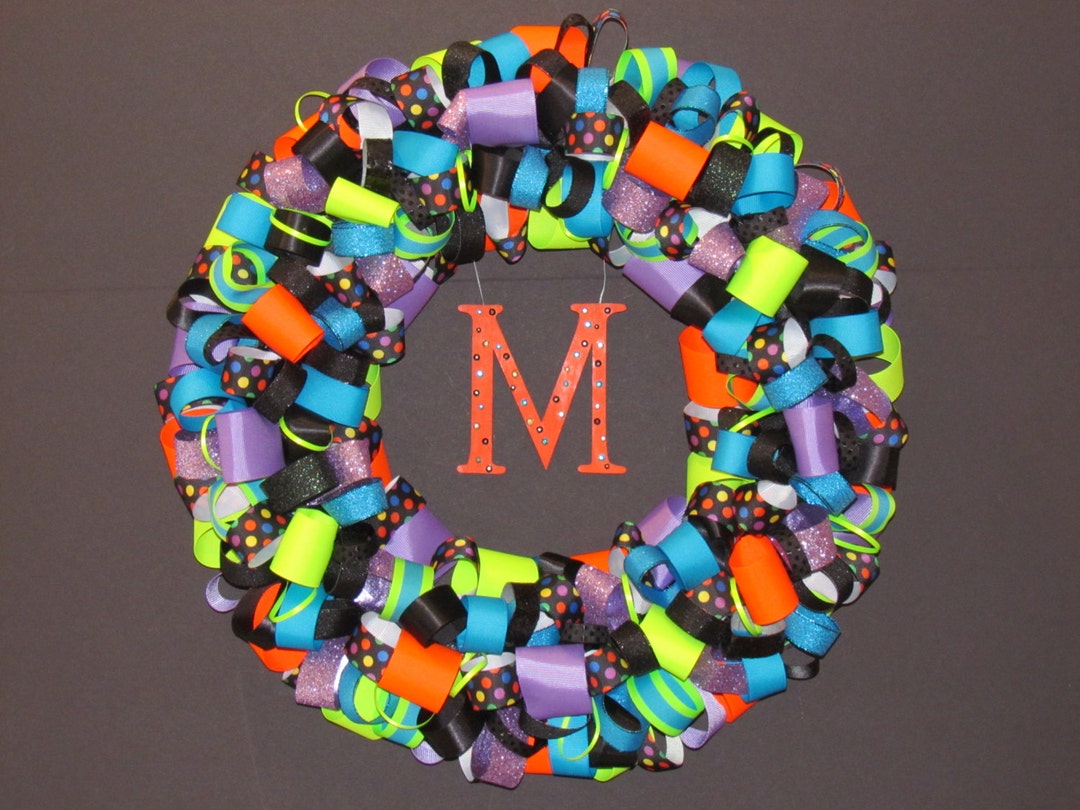 Neon Vibe Ribbon Wreath - Etsy