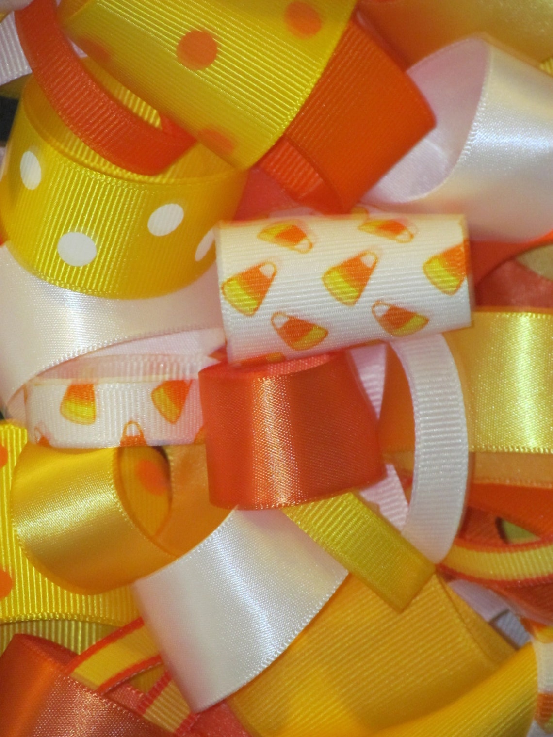 Candy Corn Ribbon Wreath - Etsy