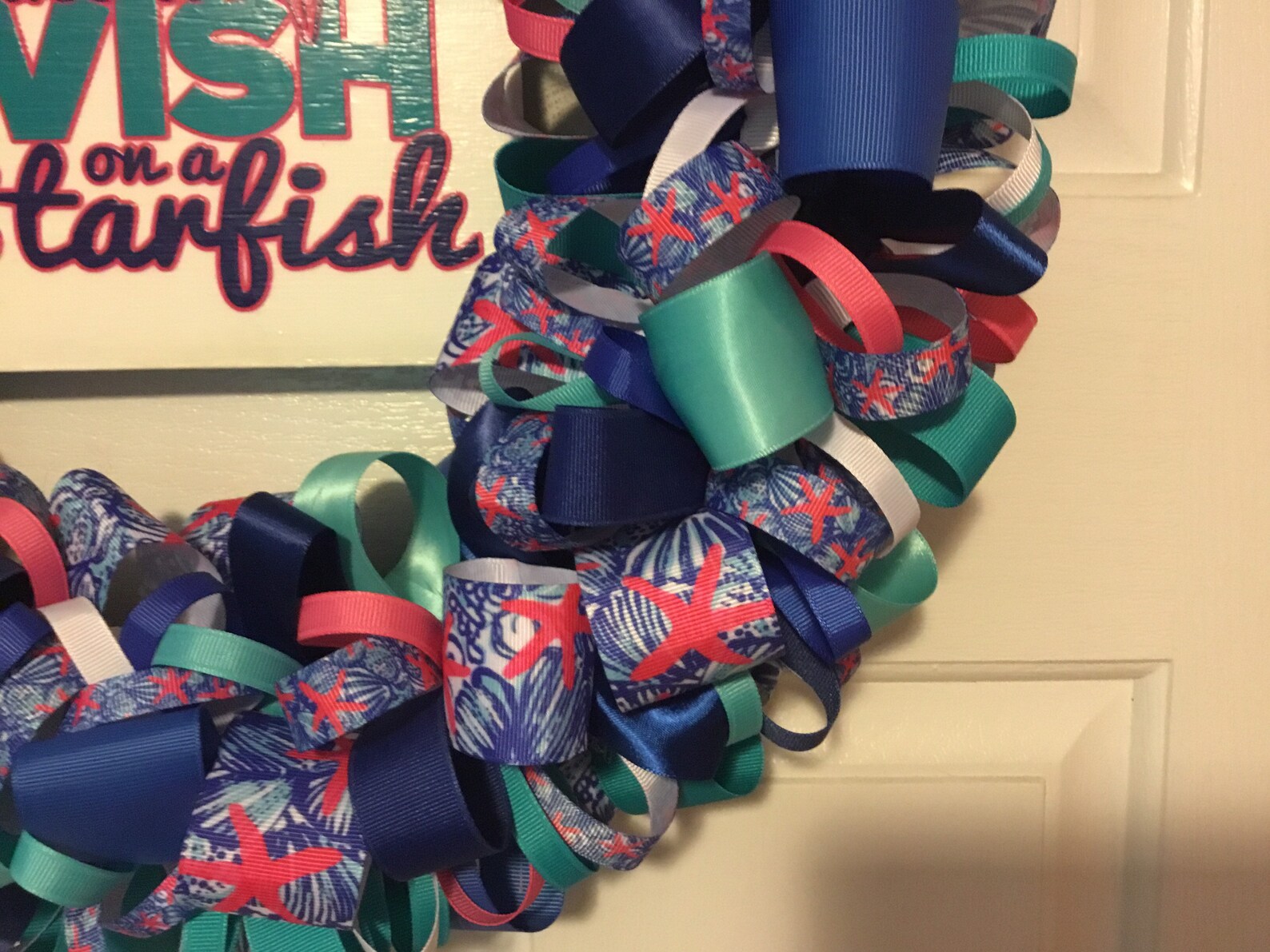 Starfish Ribbon Wreath Nautical Theme Beach Theme - Etsy