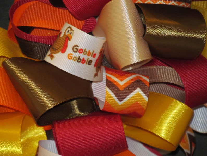 Thanksgiving Turkey Ribbon Wreath | Etsy