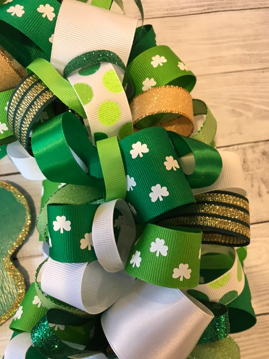 St. Patrick's Day Ribbon Wreath - Etsy