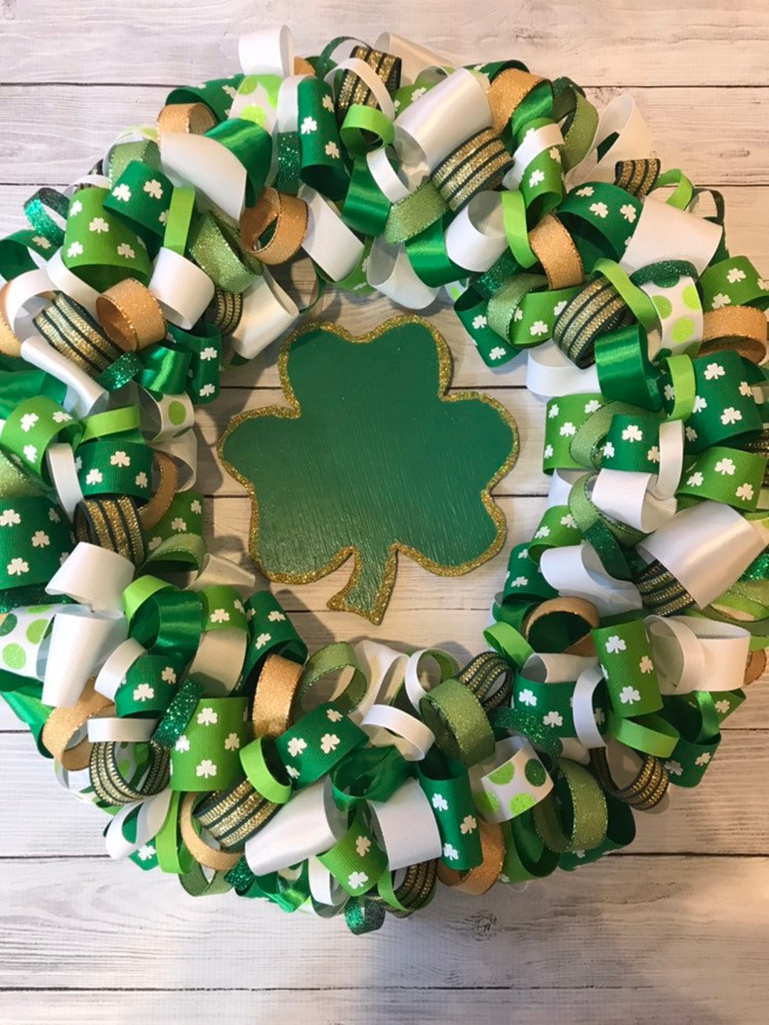St. Patrick's Day Ribbon Wreath - Etsy