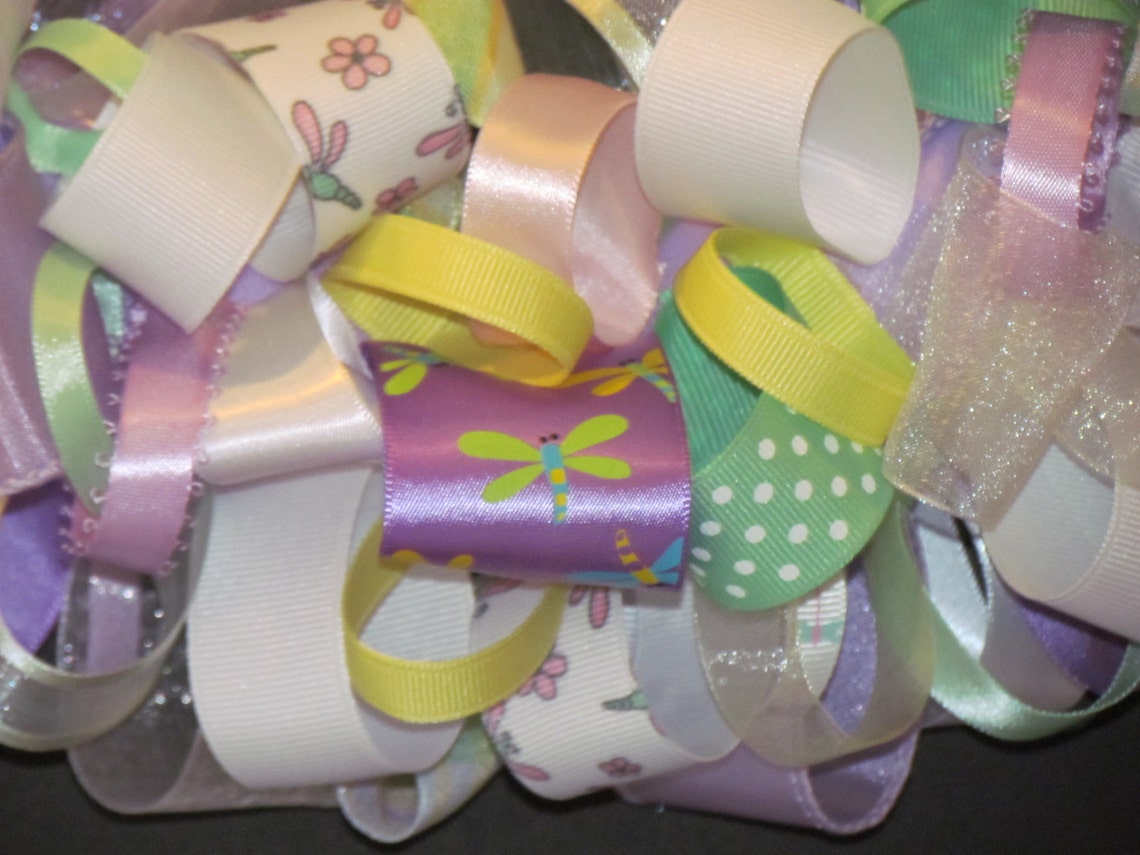 Dragonfly Ribbon Wreath - Etsy