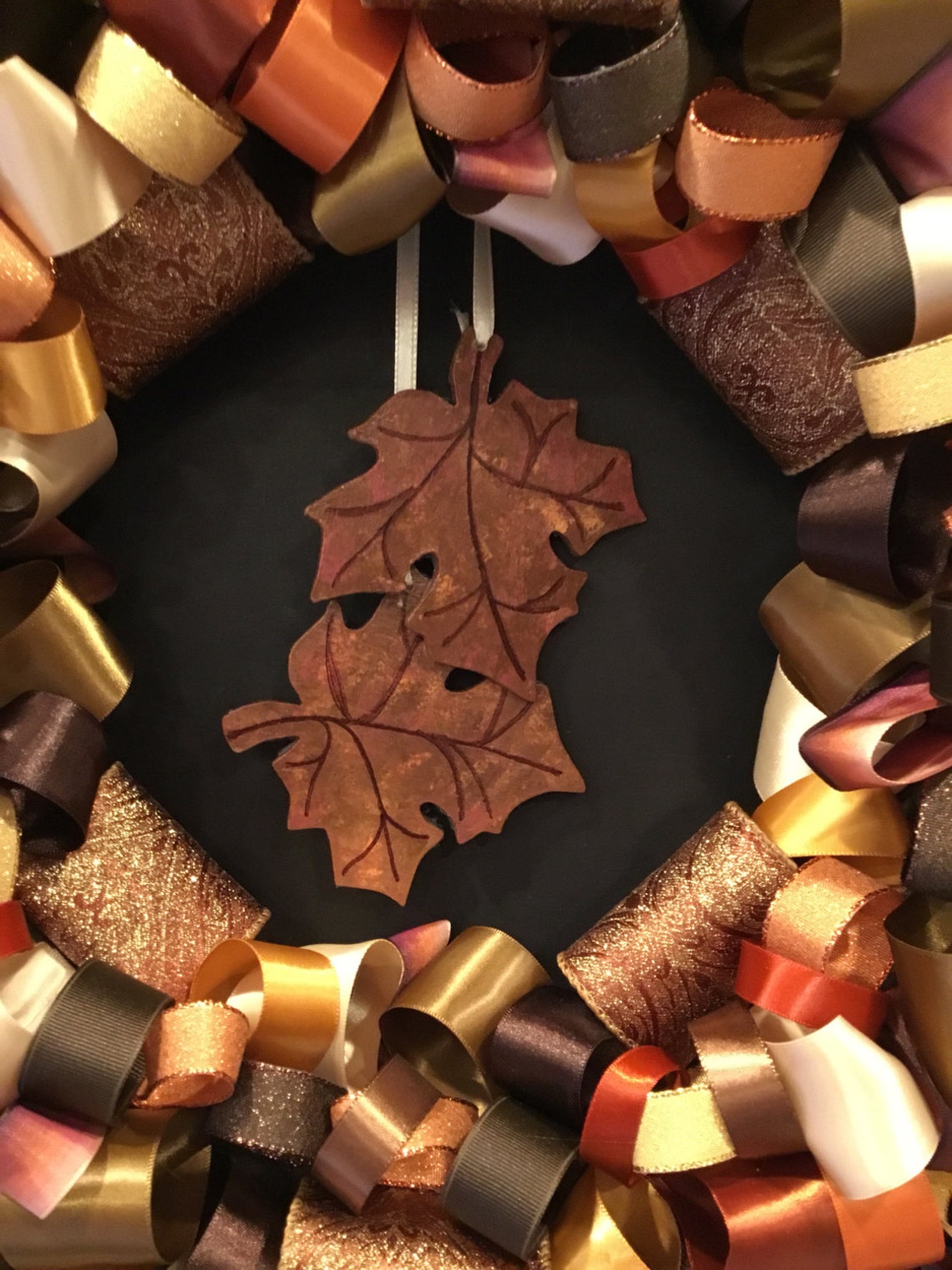 Fall Ribbon Wreath - Etsy