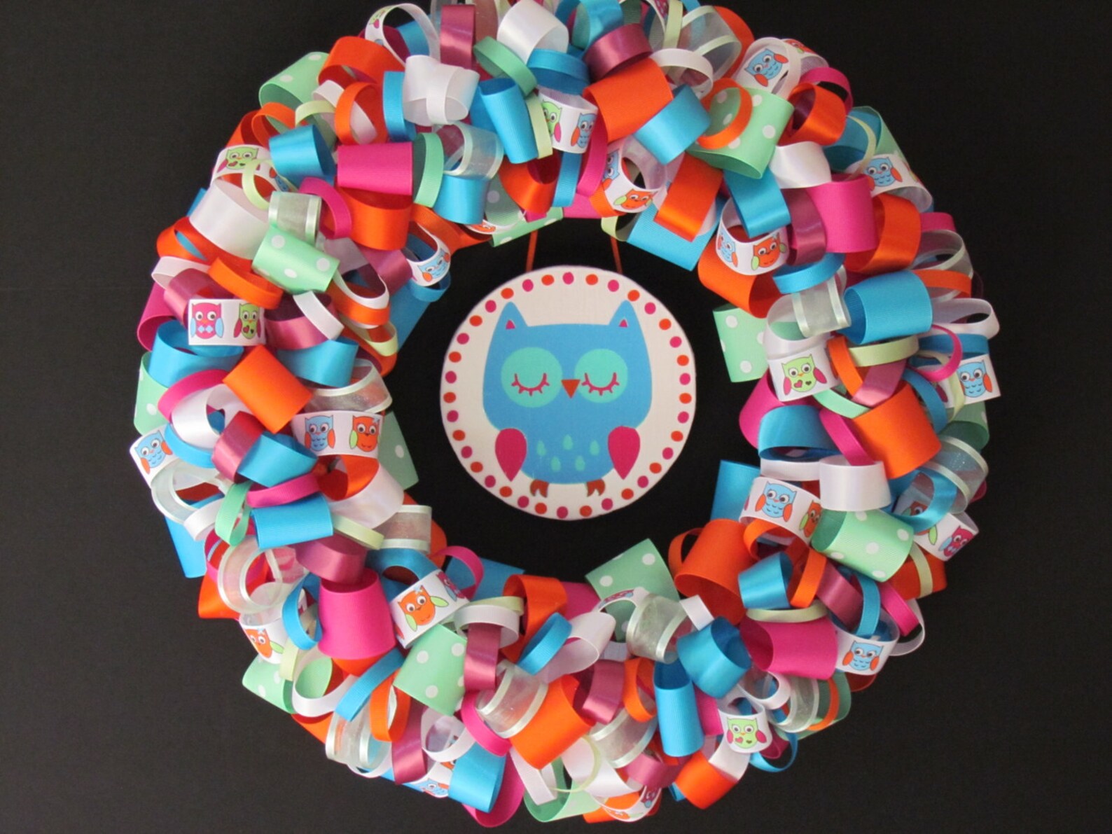 Owl Ribbon Wreath - Etsy
