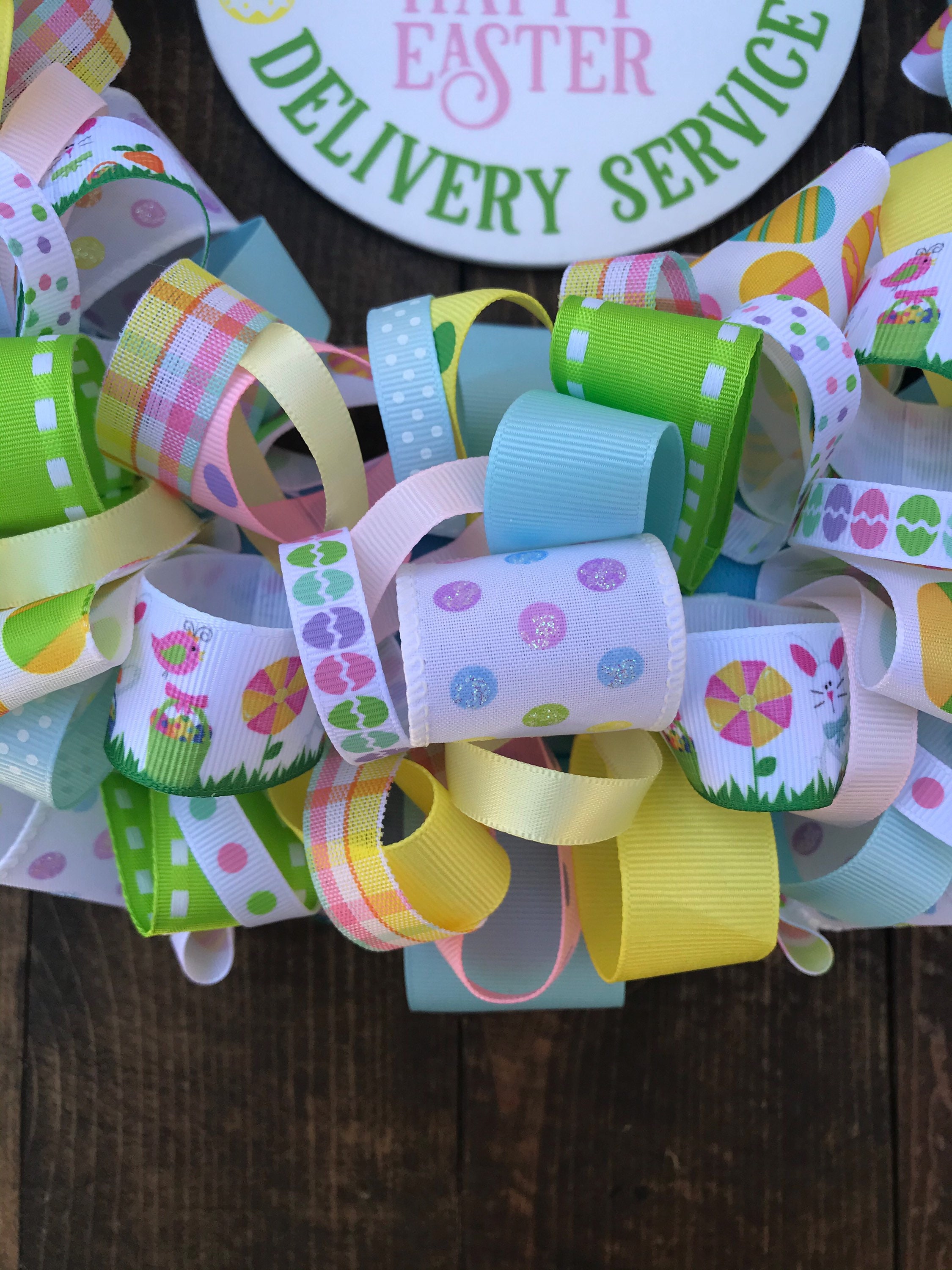 Easter Ribbon Wreath | Etsy
