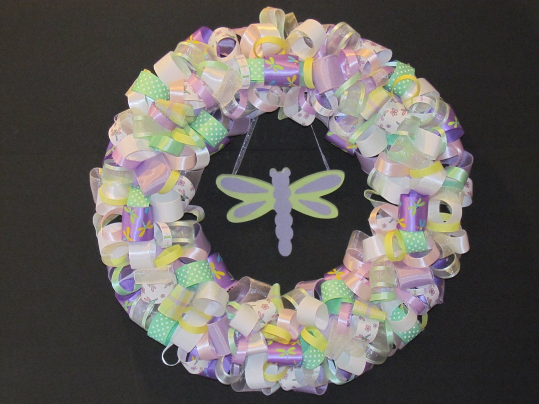 Dragonfly Ribbon Wreath - Etsy