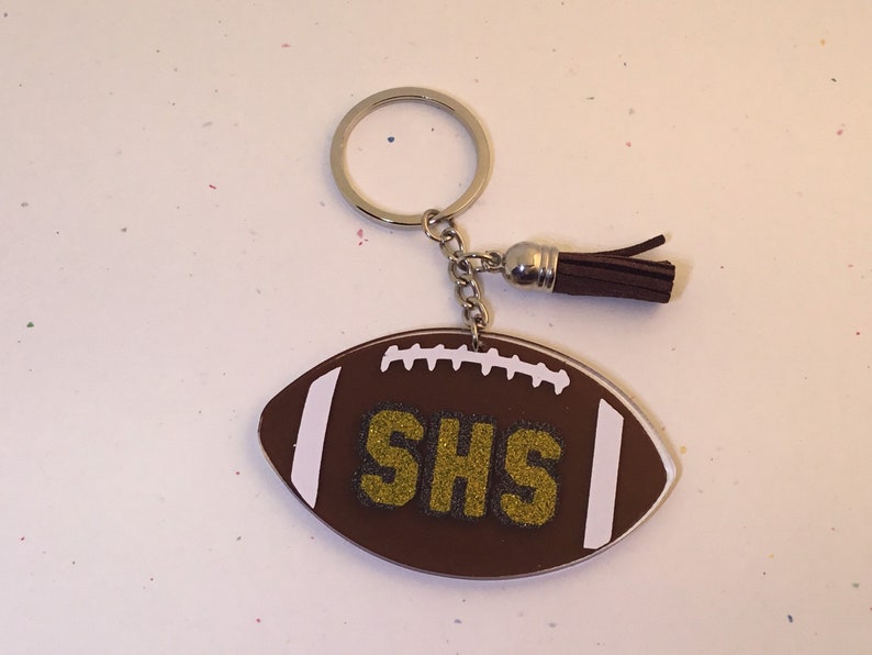 Football Keychain - Etsy