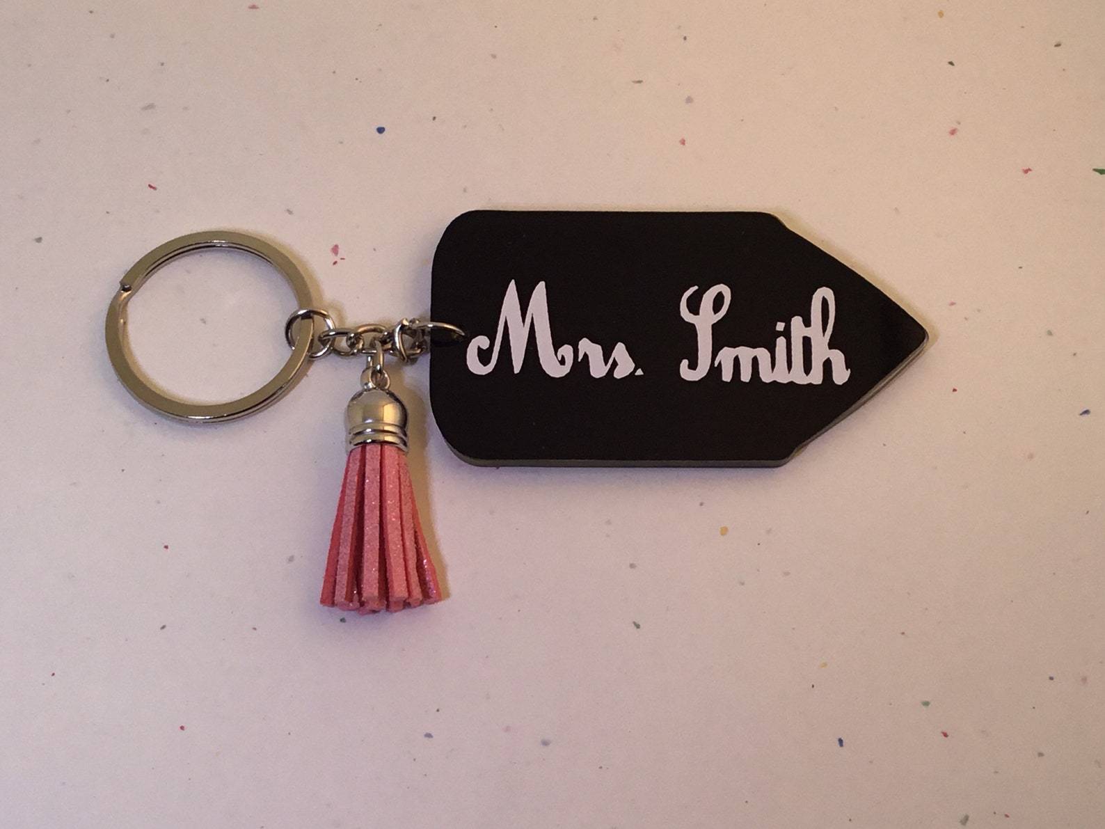 Teacher's Pencil Keychain | Etsy