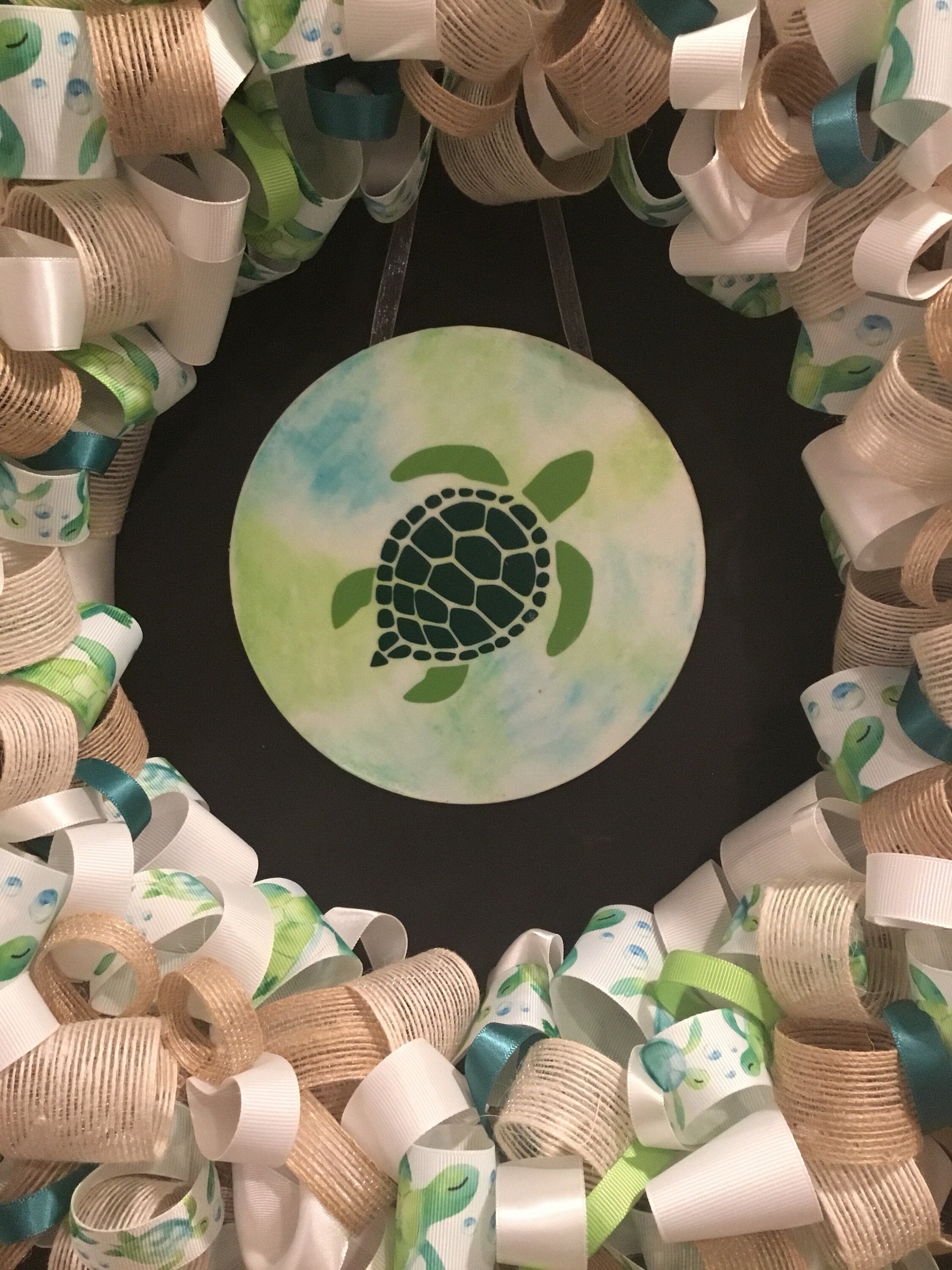Sea Turtle Ribbon Wreath - Etsy
