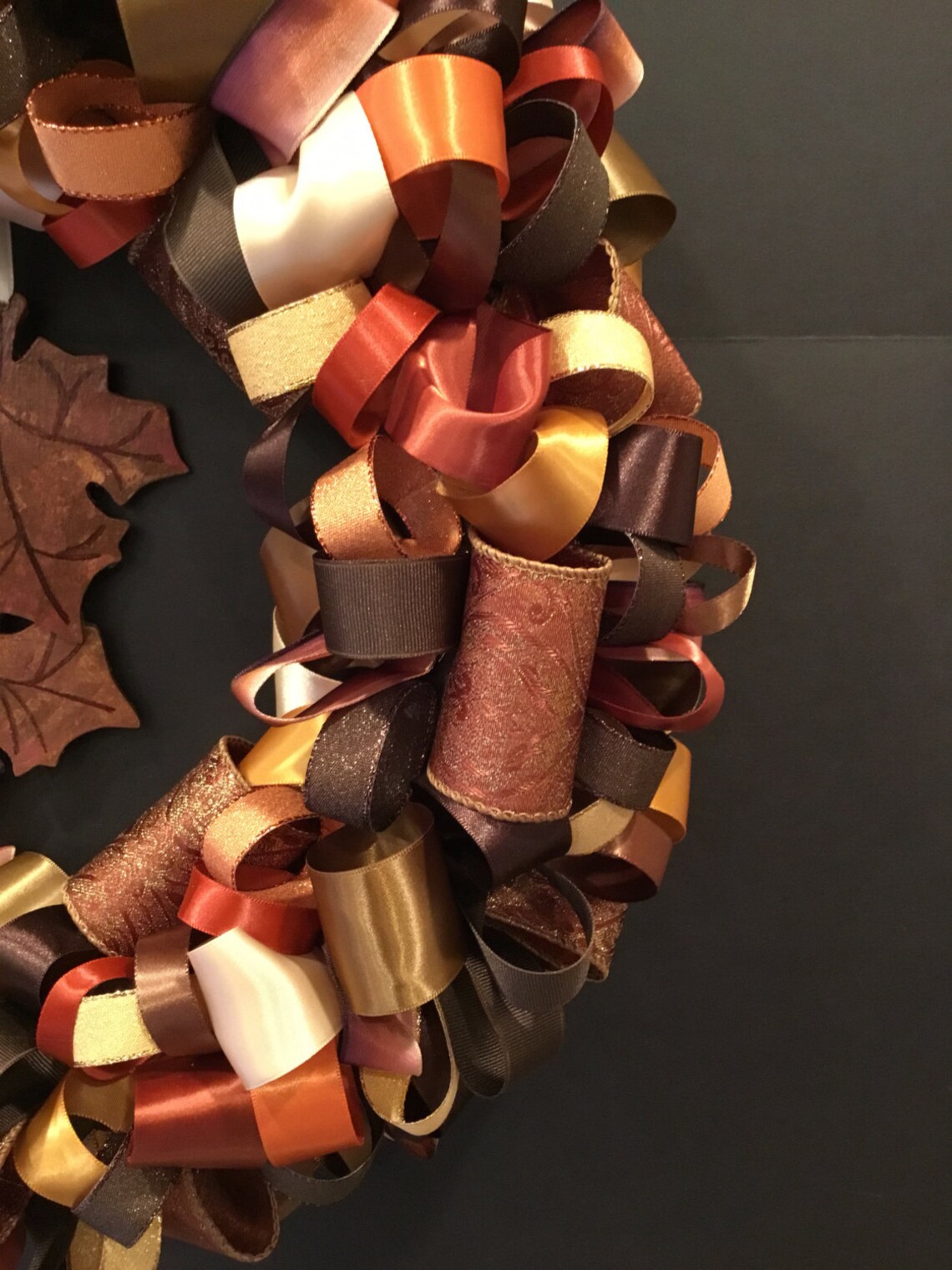 Fall Ribbon Wreath - Etsy