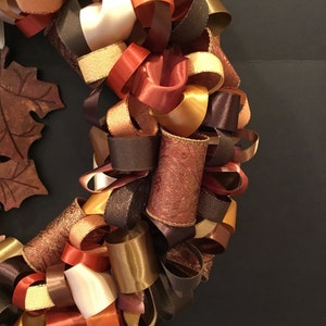 Fall Ribbon Wreath - Etsy