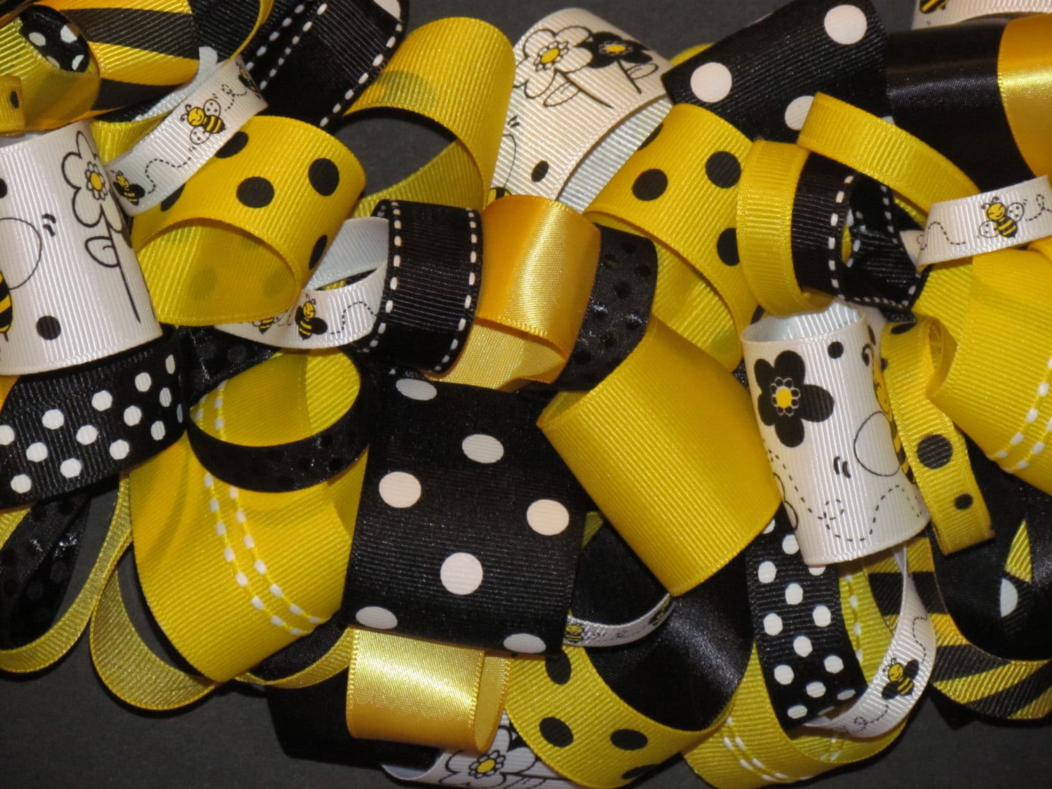 Bumble Bee Ribbon Wreath | Etsy
