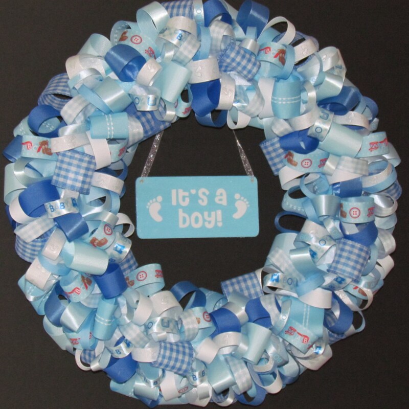 Baby Boy Wreath - Etsy