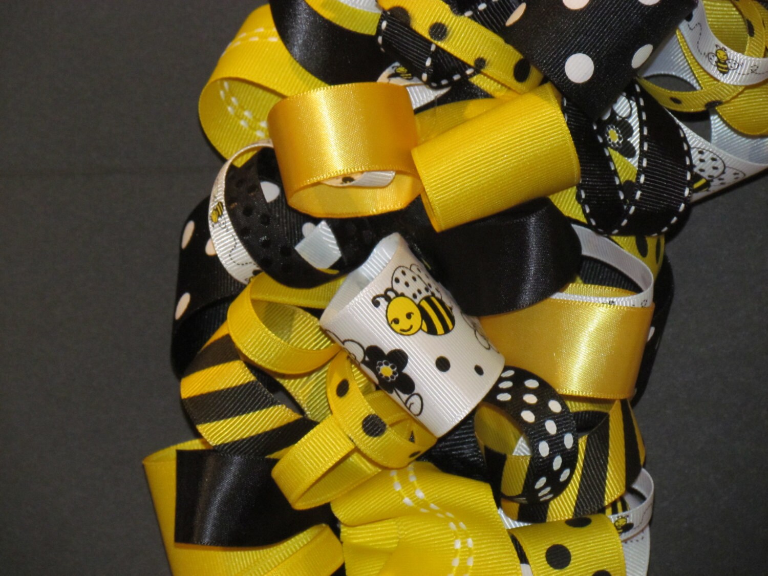 Bumble Bee Ribbon Wreath | Etsy