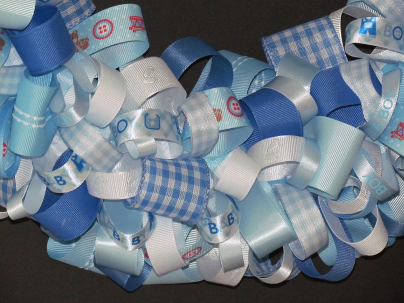 Baby Boy Ribbon Wreath | Etsy