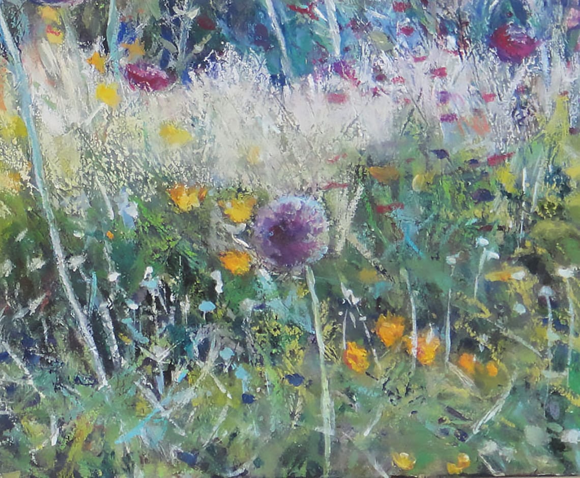 Painting spring Landscape Mixed Media on Canvas 50 | Etsy