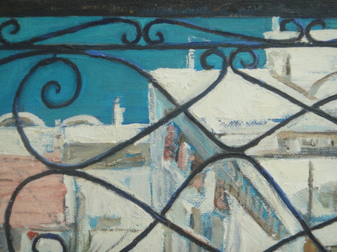 Oil Painting Original. window View Naxos Greek - Etsy