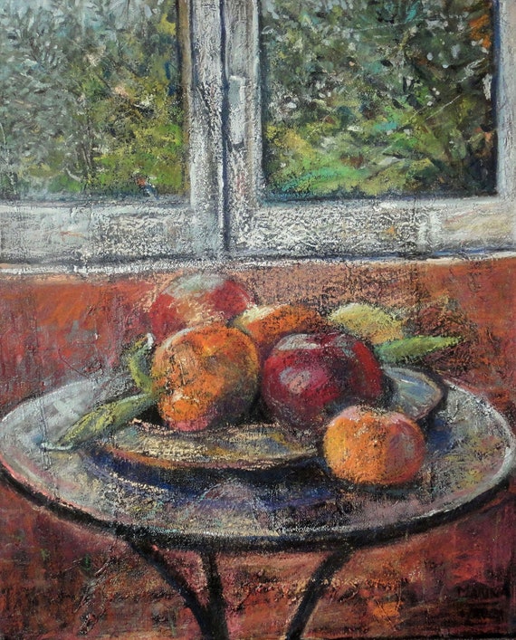 Painting fruit Under Window Still Life. Mixed | Etsy
