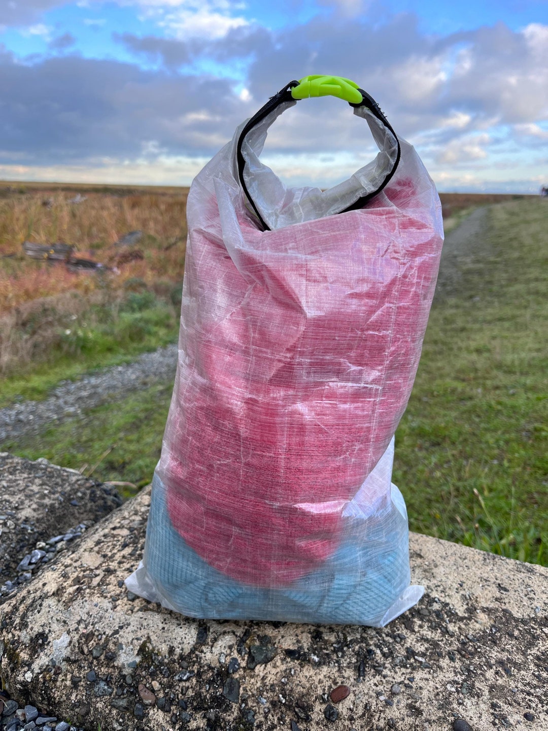 5L Ultralight Dyneema Roll Top, Bag 5L Green Water Proof Sack in 1.43oz ...