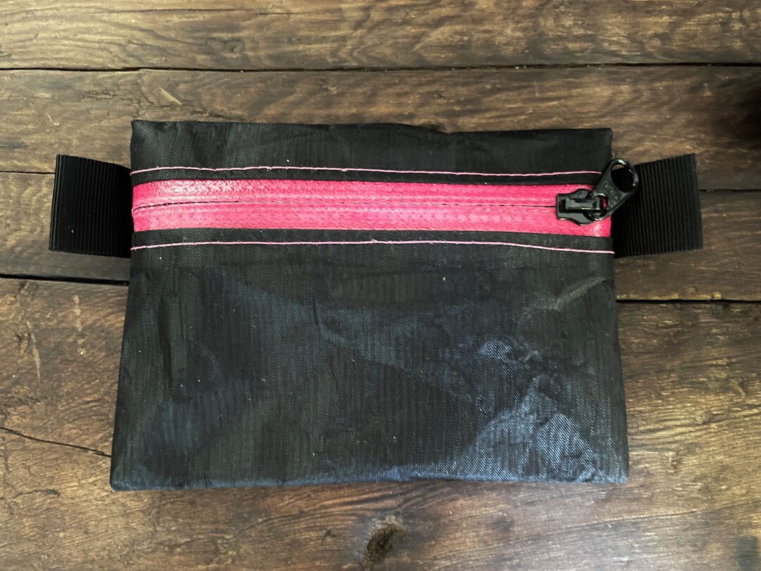 Ultralight Wallet, Mini Card Holder, Black Dyneema Pouch With PINK YKK ...