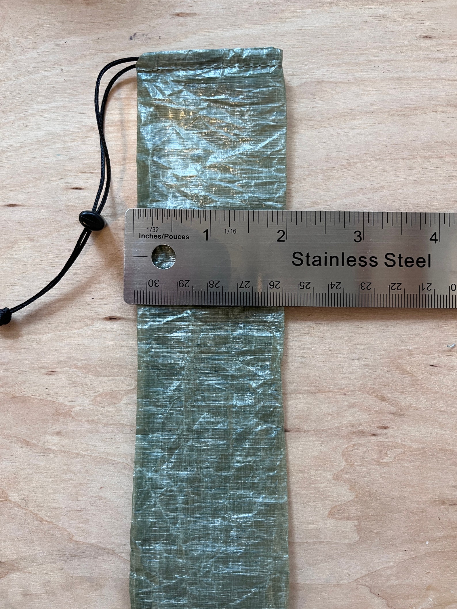 Ultralight Dyneema Drawstring Bag Green 1.42oz, Stakes Bag, Pole Bag. 2 ...
