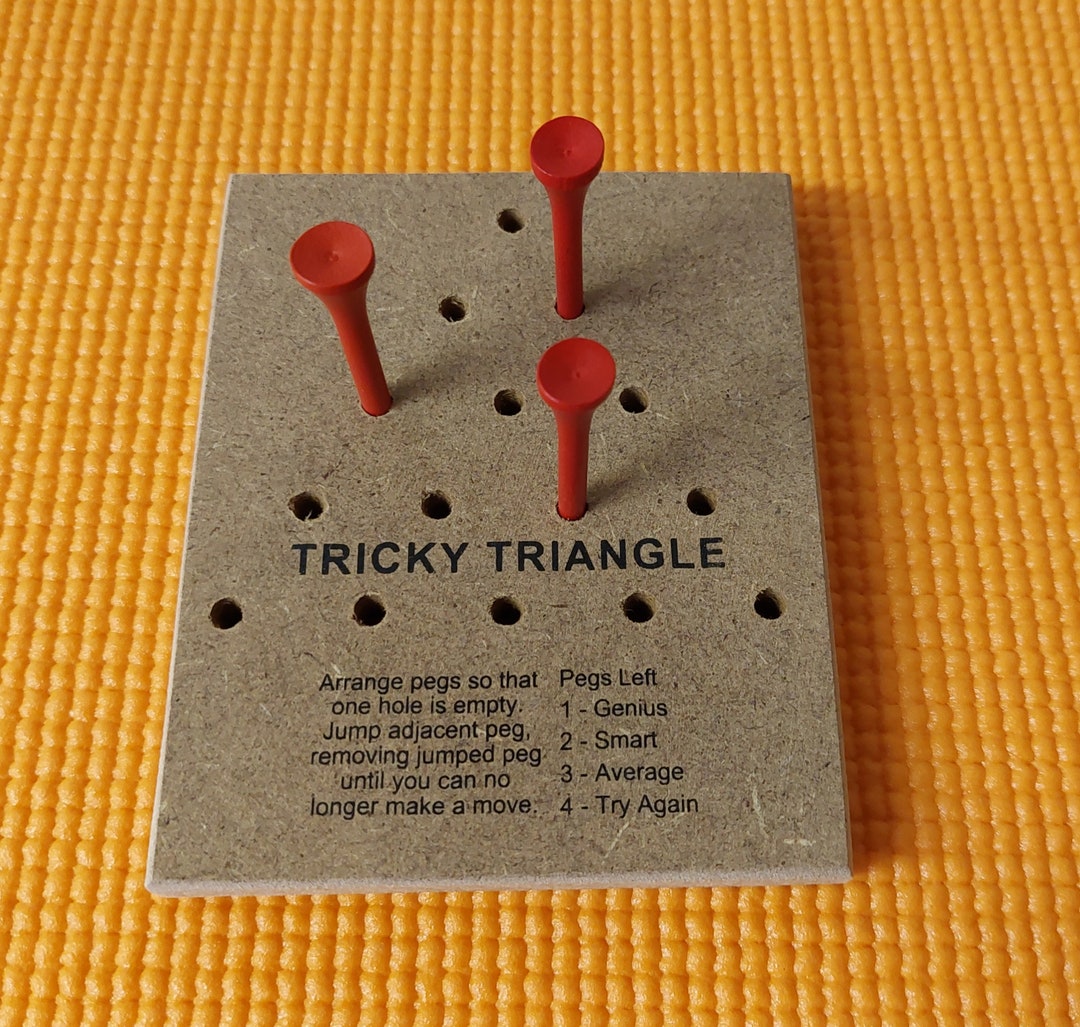 Tricky Triangle Puzzle Peg Game (made in the USA) - Etsy