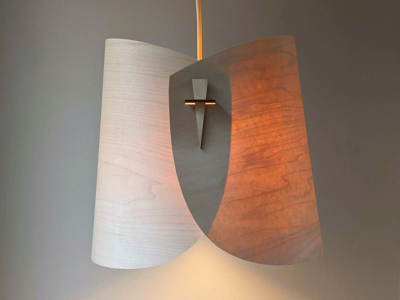 Wood Lamp Shade - Wood Pendant Lamp Shade Wood Hanging Lamp Shade ...