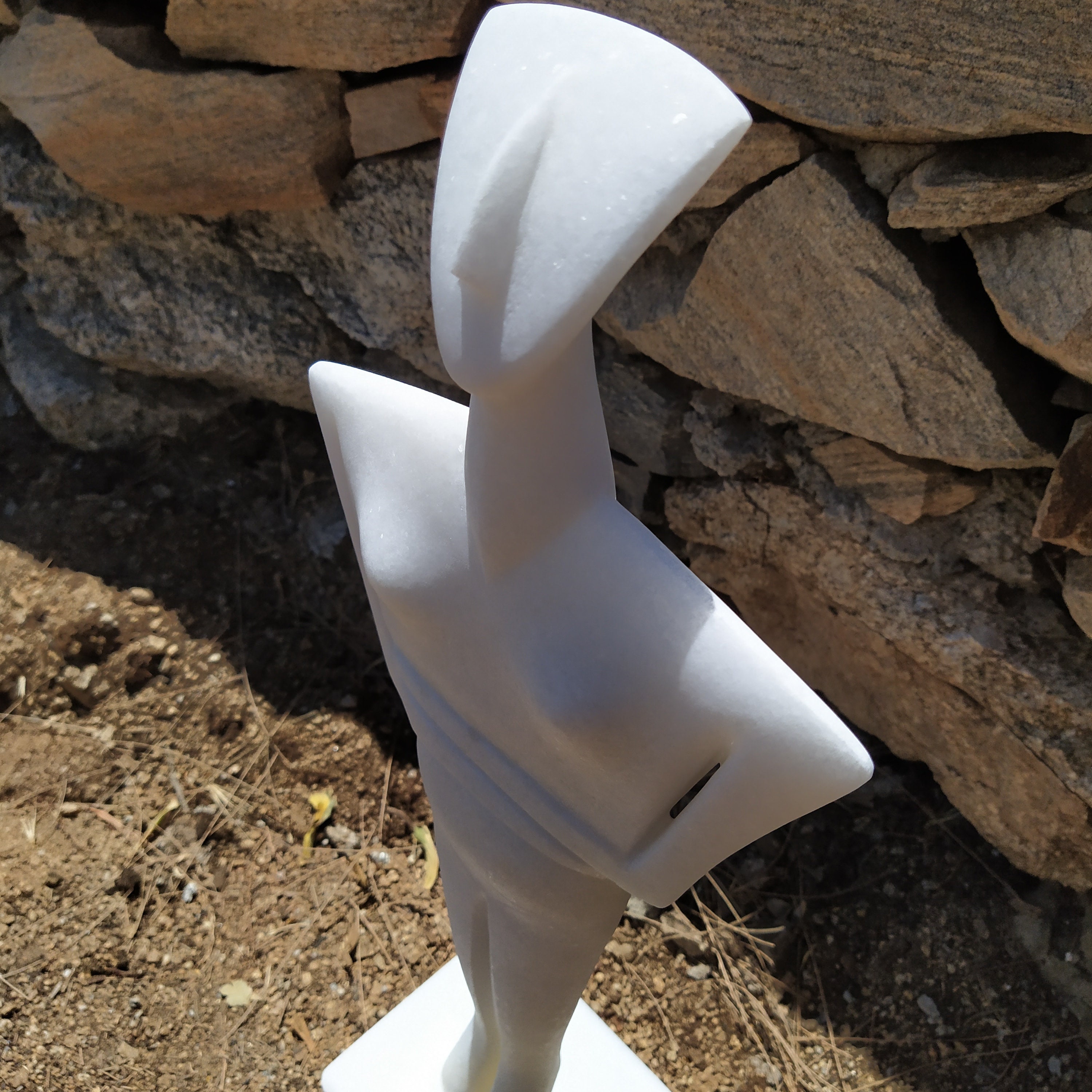 Lady of Syros, Cycladic Art Figure, 52 Cm, Hand Carved, Snow White ...