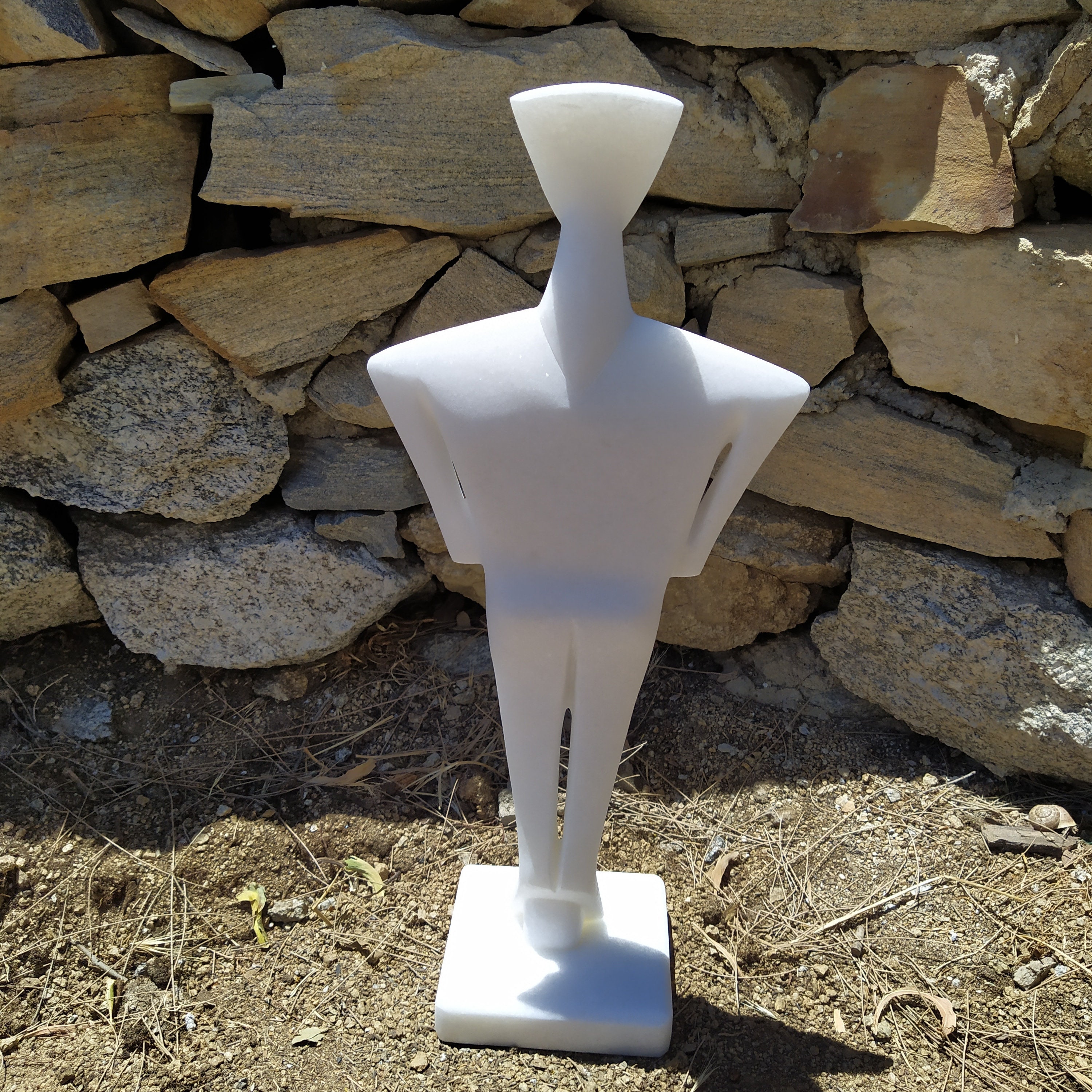 Hand Carved Naxian Marble Cycladic Figurine: Lady of Syros Replica - Etsy