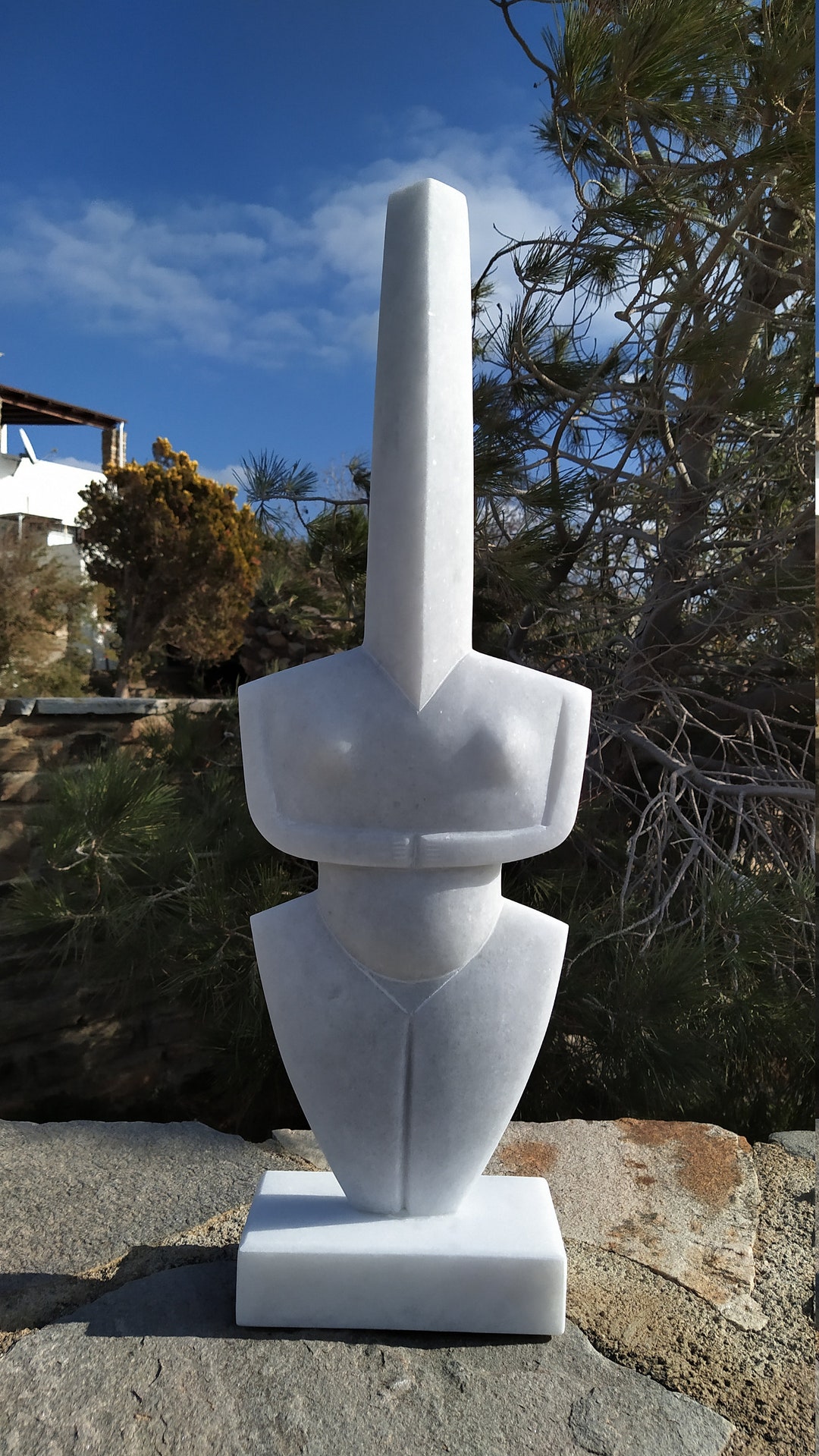 Violin Shaped Hand Carved Marble Figure 71 Cm Ancient - Etsy