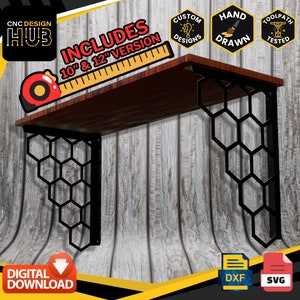 Shelf Brackets Bundle - X6 Designs Includes 10" & 12" - Designed for ...